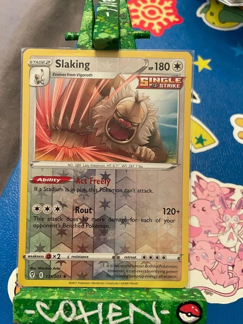 SLAKING 131/203 SELTENE umgekehrte Holo umgekehrte Holo Pokémonkarte ...