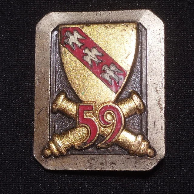 C13M) (REF3243) INSIGNE militaire 59 RGT ARTILLERIE armée French Badge ...