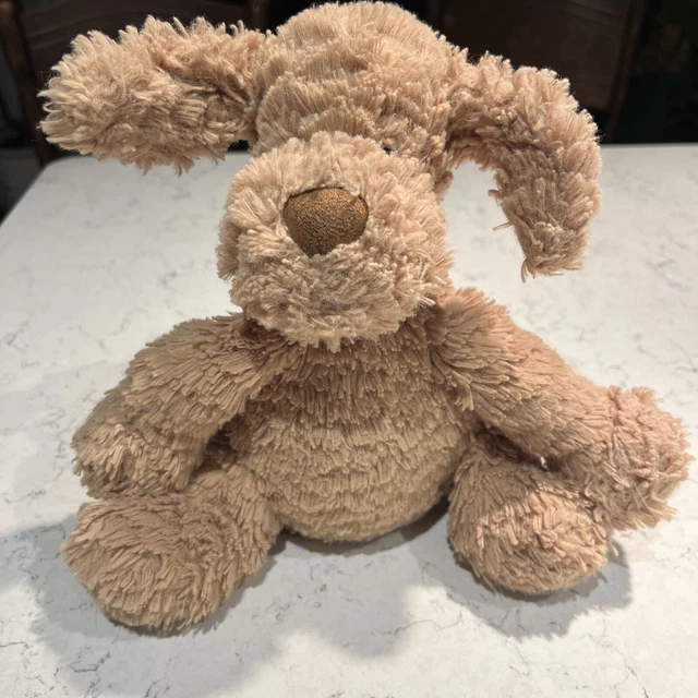 JELLYCAT MEDIUM RILEY Puppy Soft Beige Dog Fuddlewuddle Plush Toy £30. ...