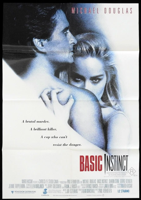 BASIC INSTINCT ORIGINAL One sheet Movie Poster Michael Douglas Sharon ...