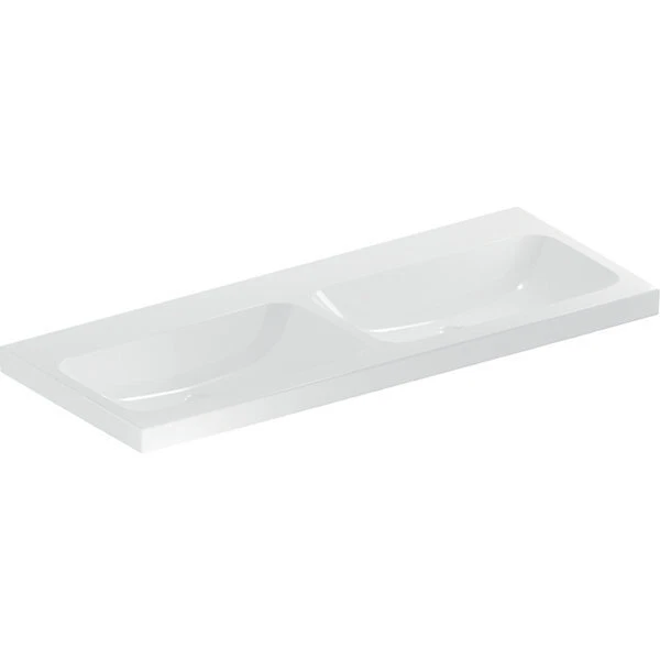 LAVABO DOUBLE GEBERIT iCon Light, 120 cm x 48 cm, sans trou de ...