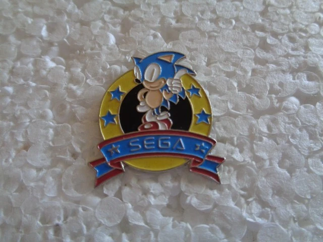SEGA COMPUTER CHARACTER Sonic the Hedgehog vintage Metal lapel pin £2. ...