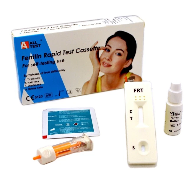 HOME ANAEMIA FERRITIN Self Test Kit For Low Iron Deficiency Levels £4. ...
