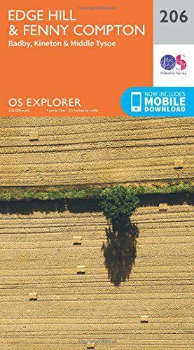 OS EXPLORADOR MAPA (206) Borde Hill Y Fenny Compton Por Ordnance Survey ...