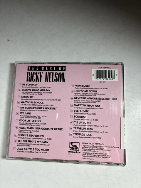 (50'S & 60'S) RICKY NELSON / THE BEST OF - feat HELLO MARY LOU $12.95 ...