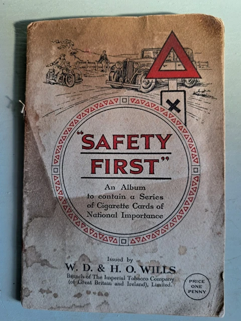 WILLS 'SAFETY FIRST' cigarette card complete set in album. C1935. EUR 8 ...