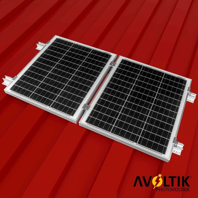 SOLARMODULE WELLBLECHDACH FLACHDACH Trapezblech Alu Montage Befestigung ...