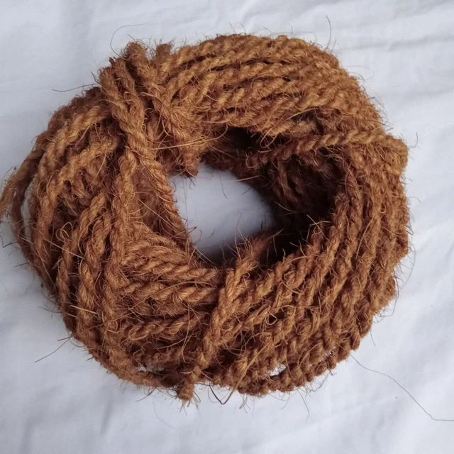 COCONUT HUSK COIR Fiber Ceylon Handmade Eco-Friendly Natural Twisted ...