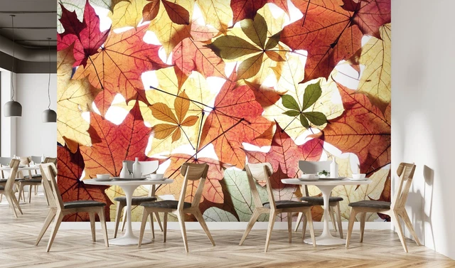 3D RED MAPLE Leaf ZHUA13339 Wallpaper Wall Murals Removable Self ...