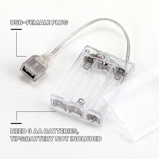 BATTERY PACK FOR Plug in Wreath USB Battery Pack for LED Lights ...