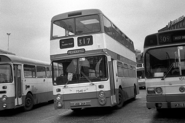 GREATER MANCHESTER TRANSPORT 7546 Stockport Bus Photo £2.70 - PicClick UK