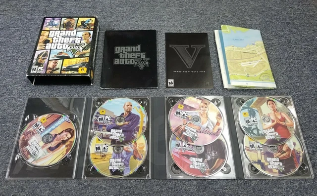 GRAND THEFT AUTO V Five GTA FIVE (5) pour PC DVD-ROM 7 disques Rock ...