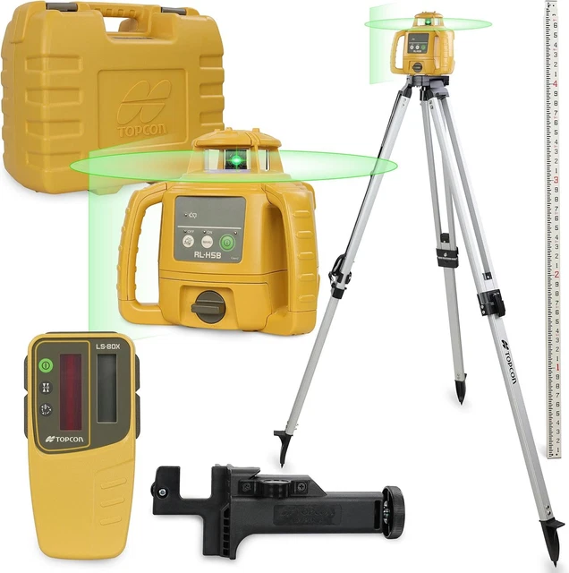 KIT DE NIVELEUR laser de transit Topcon RL-H5B - LS-80X récepteur laser ...