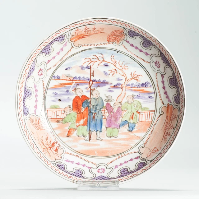 ANTIQUE EUROPEAN PORCELAIN Dish China Figural Rose Mandarin Style £149. ...