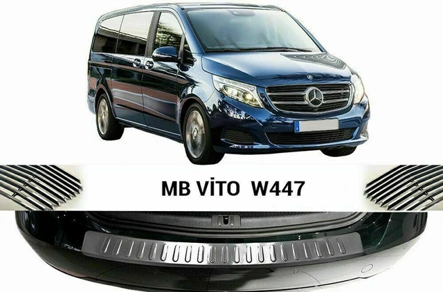 FOR W447 MERCEDES VITO V CLASS Rear Bumper Protector Guard Sill Chrome ...
