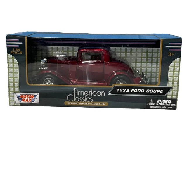 MOTOR MAX AMERICAN Classic 1932 Ford Coupe Black 1:24 Diecast New ...