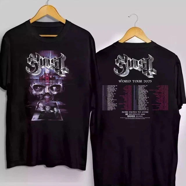 GHOST BAND WORLD Tour 2025 Tour Dates Two Sides Unisex T-Shirt £19.46 ...