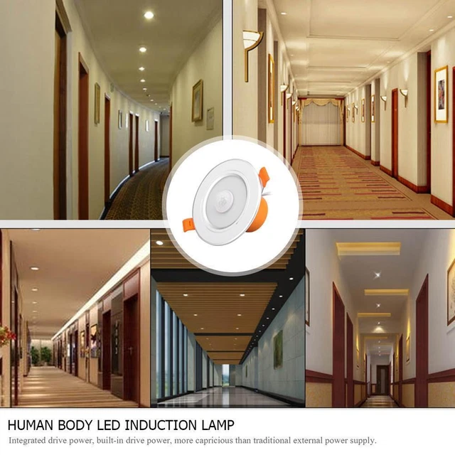 HUMAN MOTION SENSOR LED Ceiling Light Restaurant Bathroom Balcony Lamp ...