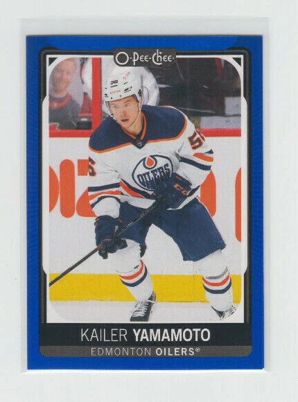 21/22 OPC EDMONTON Oilers Kailer Yamamoto Blue Border card #293 $5.99 ...