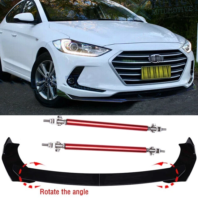 GLOSSY FRONT BUMPER Splitter Spoiler Lip For Hyundai Elantra Veloster ...