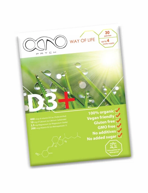 VITAMIN D3+ TRANSDERMAL patches for healthy bones 30 days supply £9.48 ...