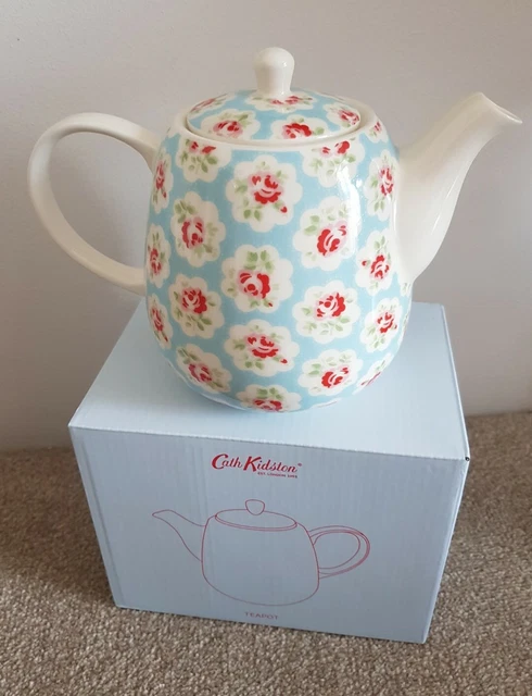 CATH KIDSTON PROVENCE Rose Blue Teapot New With Box £32.99 - PicClick UK