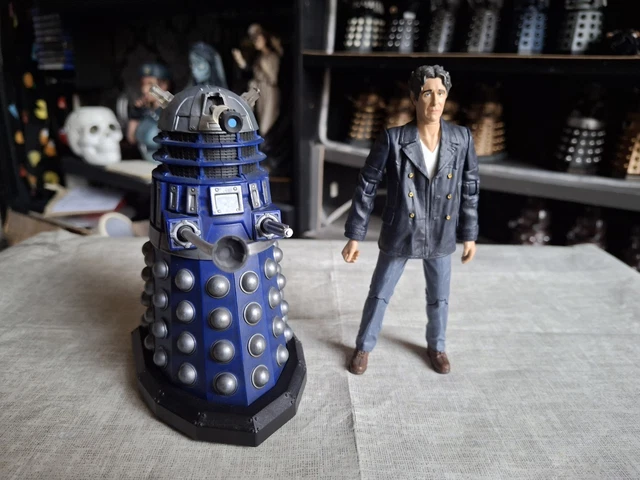 8TH DOCTOR WHO Interrogator Prime Dalek 5" Figure Set B&M Eighth Dr ...
