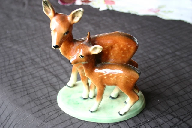 VINTAGE PORZELLAN Figur Reh mit Rehkitz EUR 19,90 - PicClick DE