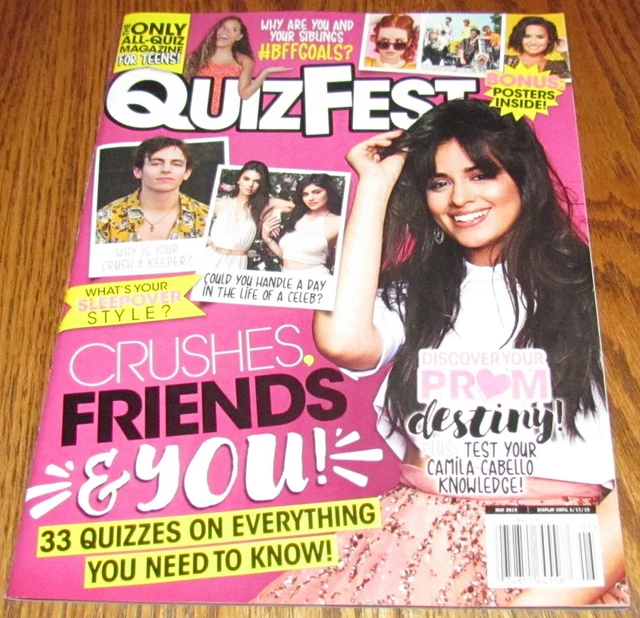 QUIZFEST MAGAZINE CAMILA Cabello KJ Apa Dua Lipa assez affiche mai 2019 ...