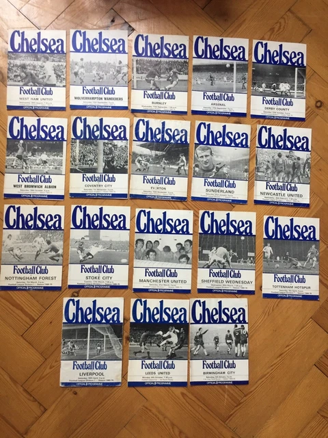 CHELSEA FOOTBALL PROGRAMMES 1969/70 (PART COMPLETE)x 16. with Extra’s £ ...