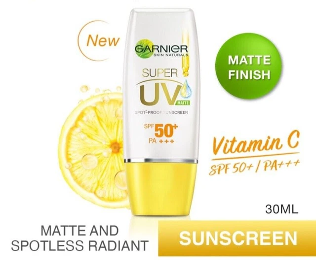 ÉCRAN SOLAIRE UV GARNIER (EXP08/2026) lumineux complet super mat fps 50+ pa+++ 30 ml EUR 34,26 ...