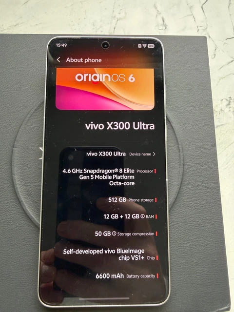 VIVO X300 ULTRA 5G 12/512GB Storage Chinese rom, with UK Google ...