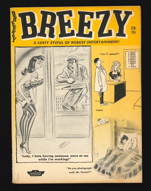 BREEZY FEB 1958 Humorama Dan DeCarlo Bill Wenzel Jefferson Machamer ...