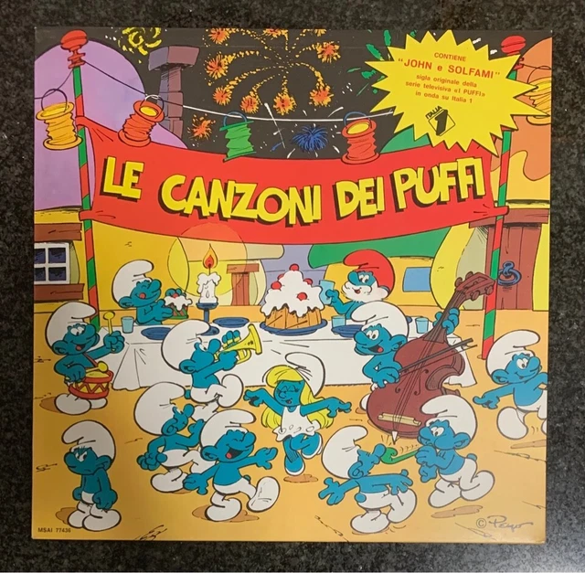 LP 33 GIRI Sigla Tv Cartoni Animati La Banda Dei Puffi, Cristina D ...