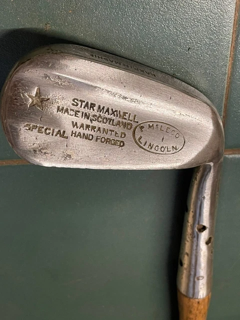 HICKORY GOLF CLUB Gibson Star Maxwell Flange Sole Baxpin Mashie Deep ...