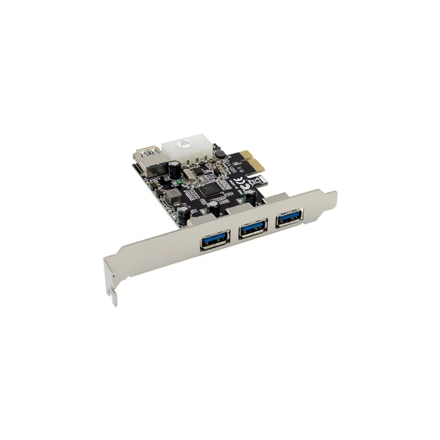 INLINE® PCIE KARTE, 3x+1x USB 3.2 Gen.1, Molex kompatibler 4-Pin Stromanschluss EUR 34,46 ...