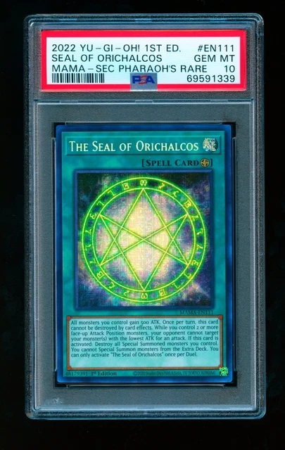 2022 YU-GI-OH! MAMA-EN111 the Seal of Orichalcos Secret Pharaoh's Rare PSA 10 $550.00 - PicClick CA