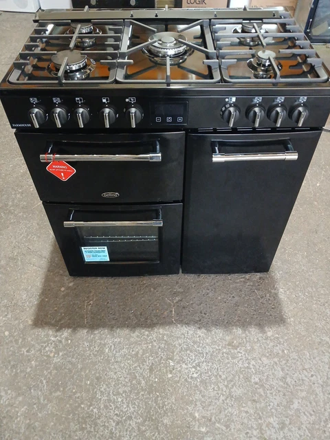 BELLING FARMHOUSE 90CM Dual Fuel Range Cooker - Black (444444121) £720. ...