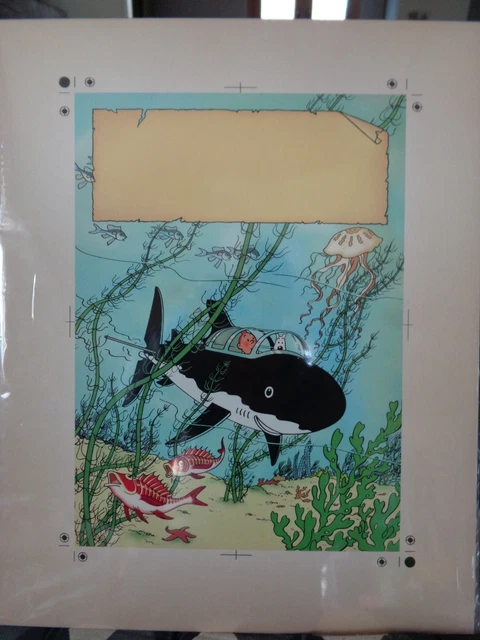 PLANCHE TINTIN MISE en couleur celluloid Rackham le rouge format ...