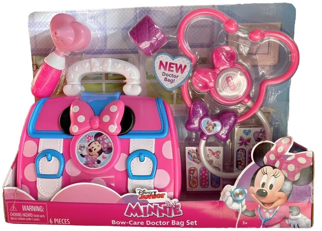 DISNEY JUNIOR MINNIE Mouse Bow Care Doctor Bag Set Toy - New - Rare £40 ...