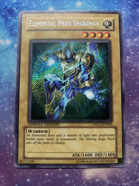 YUGIOH ELEMENTAL HERO Sparkman EHC2-EN001 Secret Rare Édition Limitée ...