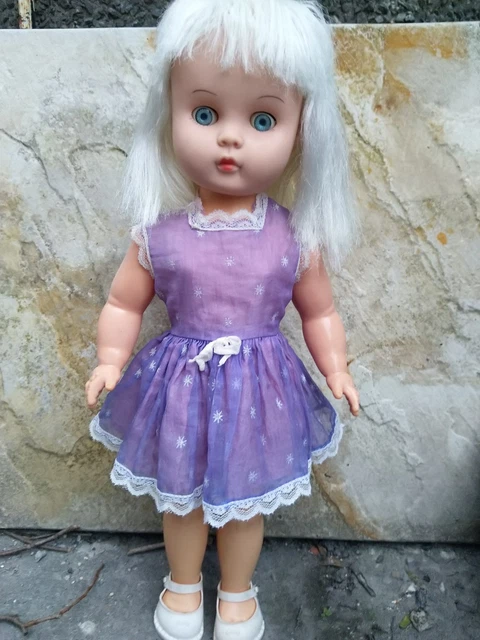VINTAGE DOLL MADE in England 16 inches dressed white blonde hair £15.08 ...