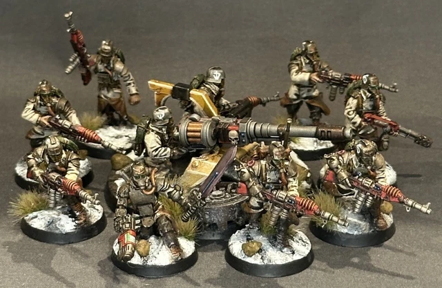 WARHAMMER 40K DEATH Korps of Krieg Squad + Heavy Weapon FW COMMISSION ...