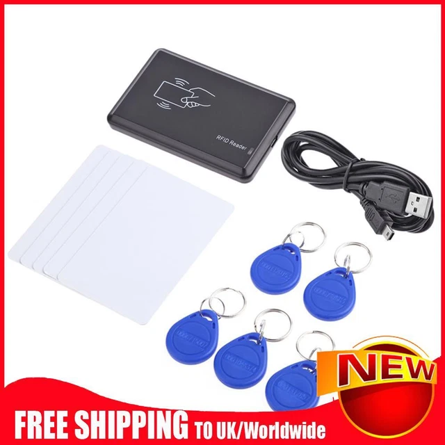 RFID USB SMART Card Reader 125khz Proximity Sensor with ID Cards Free ...