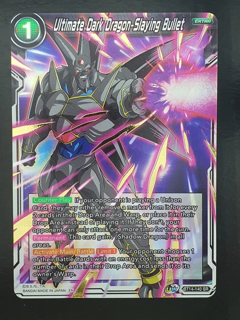 ULTIMATE DARK DRAGON Slaying Bullet BT14-140 SR Foil Dragon Ball Super Card $5.21 - PicClick CA