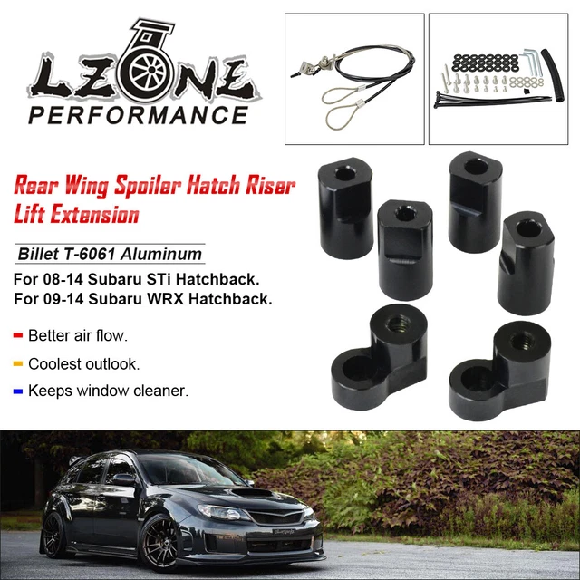 ALUMINUM BOLT-ON REAR Wing Spoiler Riser Lift For 08-14 Subaru Impreza ...