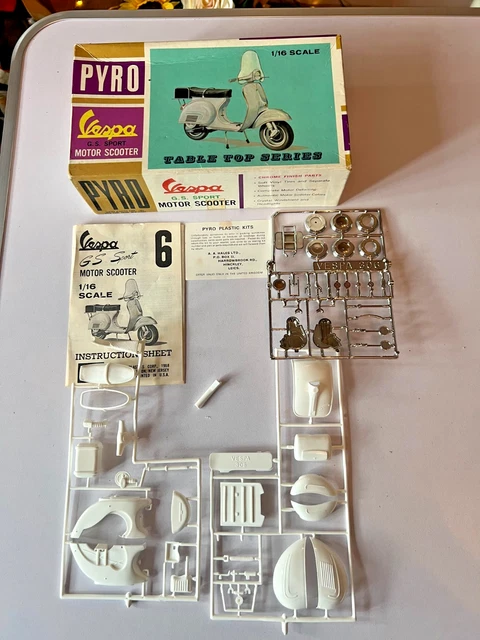 BOXED 1967 PYRO Vespa GS Sport Motor Scooter 1/16 Scale Model £5.42 ...