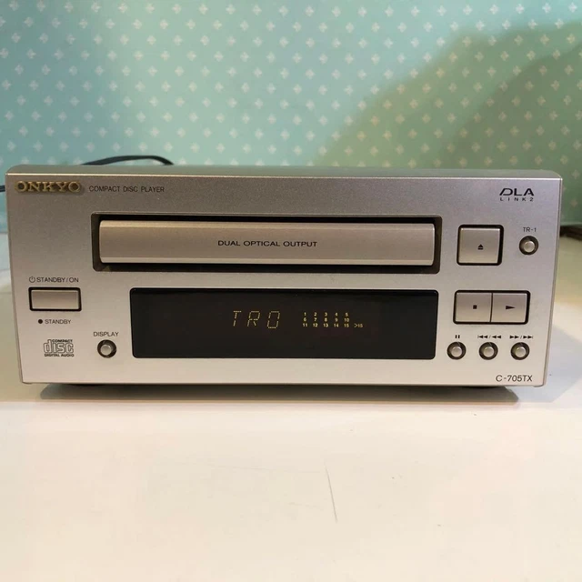 ONKYO C-705X CD Player Audio Stereo Silver DLA Link Compatible AC 100V ...