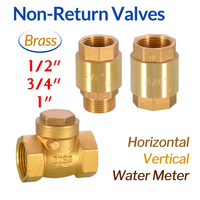 BSP 1/2& 3/4& 1" Non-Return Valves Male / Female Copper Swing-Check ...