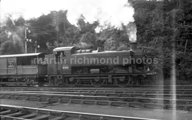 HAWKSWORTH 94XX 0-6-0PT 8481 & Stoke Gifford Brake Van 1950's Negative ...